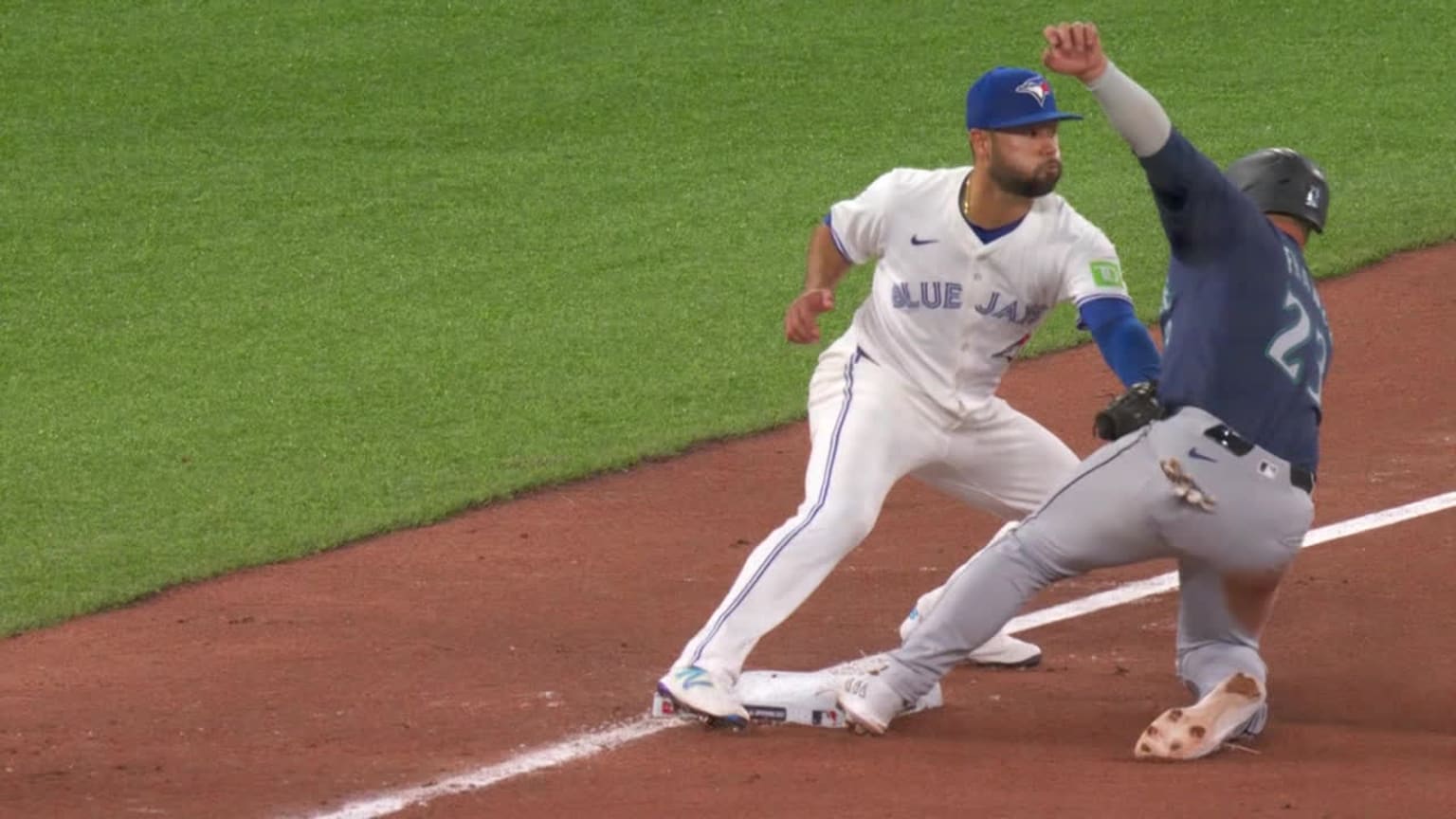 Ty France is safe at third after review | 04/08/2024 | Toronto Blue Jays