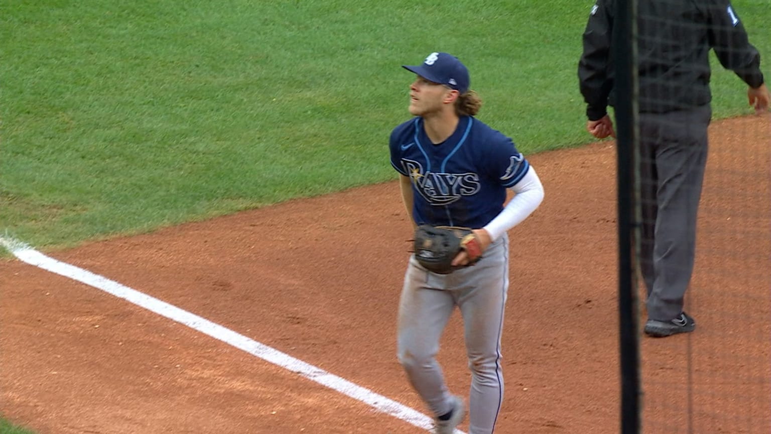 Taylor Walls stretches out to get the out at third | 09/11/2022 | Tampa ...