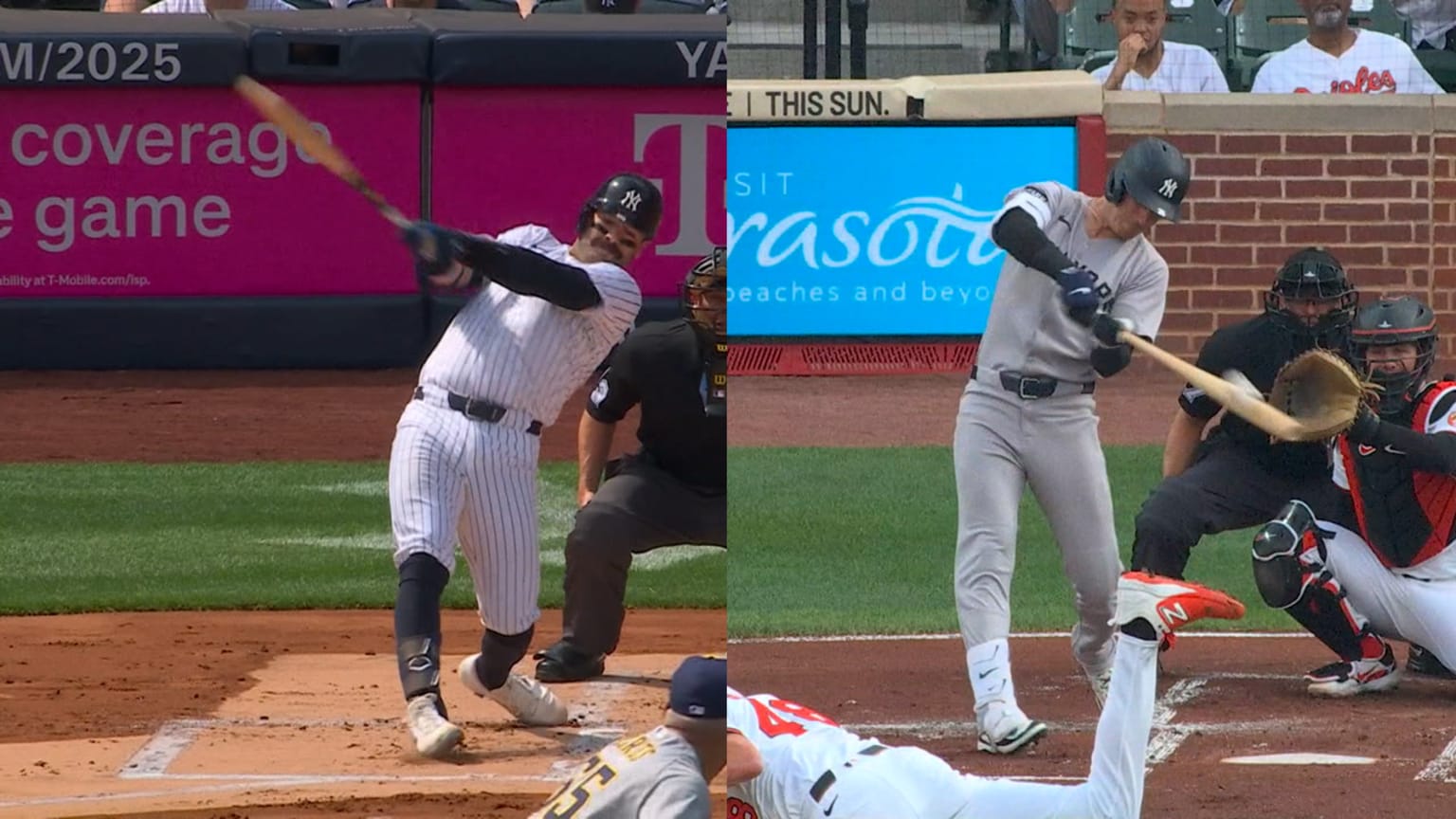 Yankees hit four HRs in 1st inning twice this season | 04/30/2025 | New ...