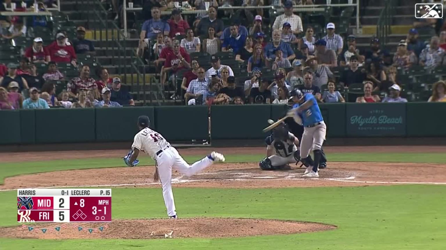 Brett Harris unloads on a home run to left field | 07/05/2023 | MLB.com