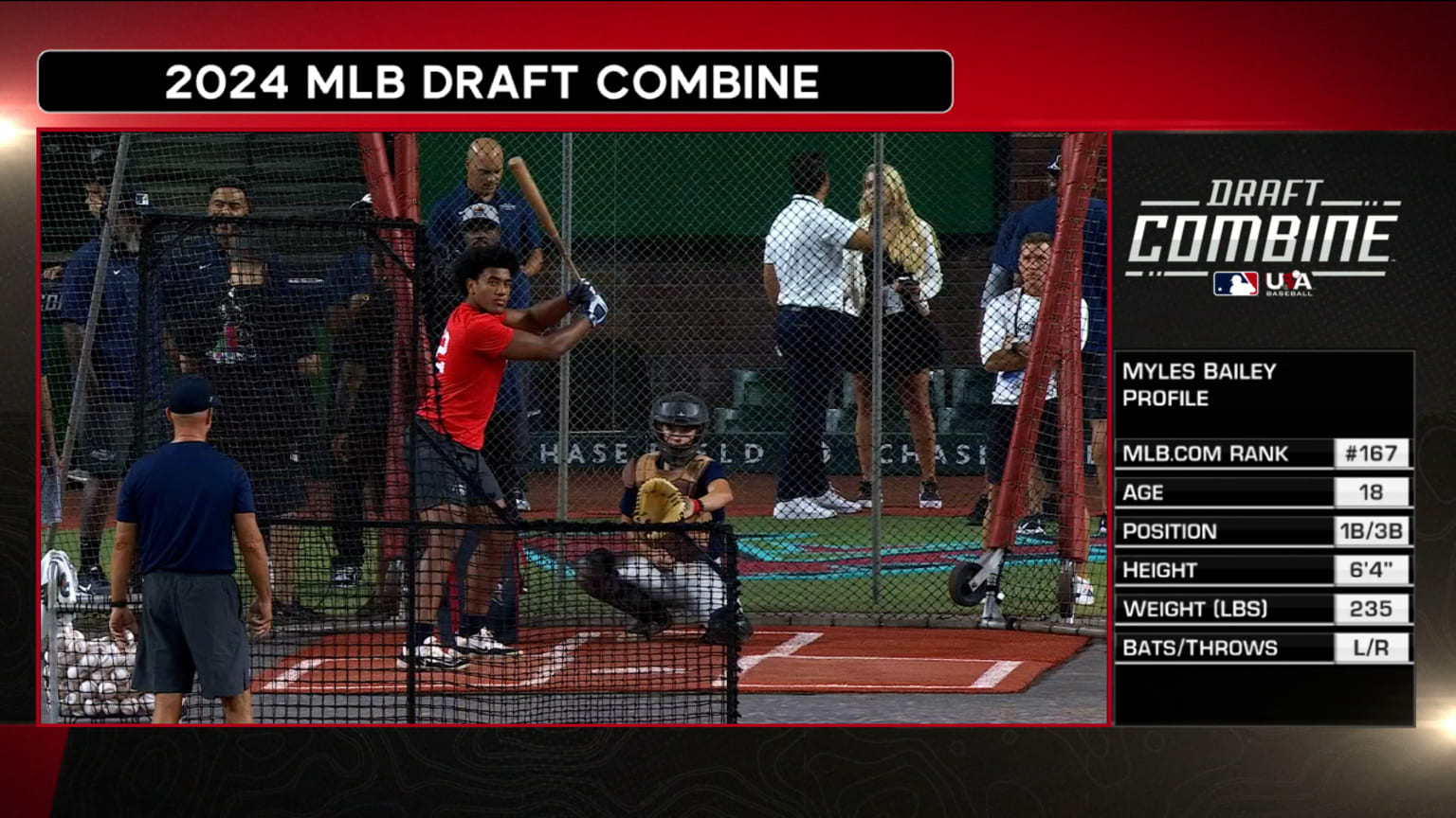 Myles Bailey takes BP at the MLB Draft Combine | 06/18/2024 | MLB.com