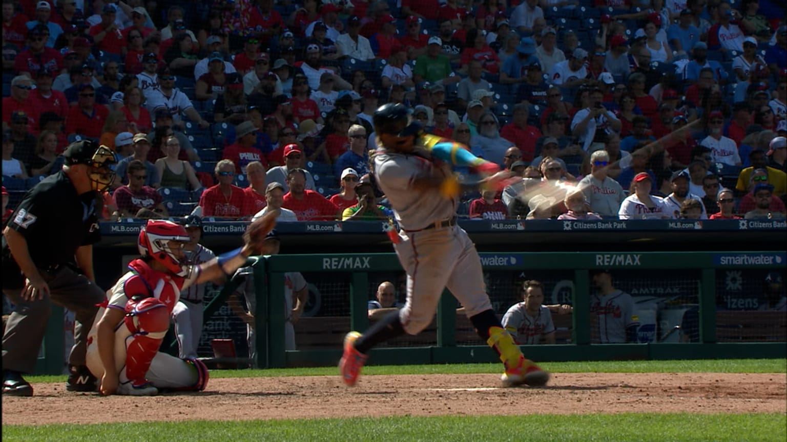 Ronald Acuña Jr. demolishes a ball to left field | 09/11/2023 | Atlanta ...