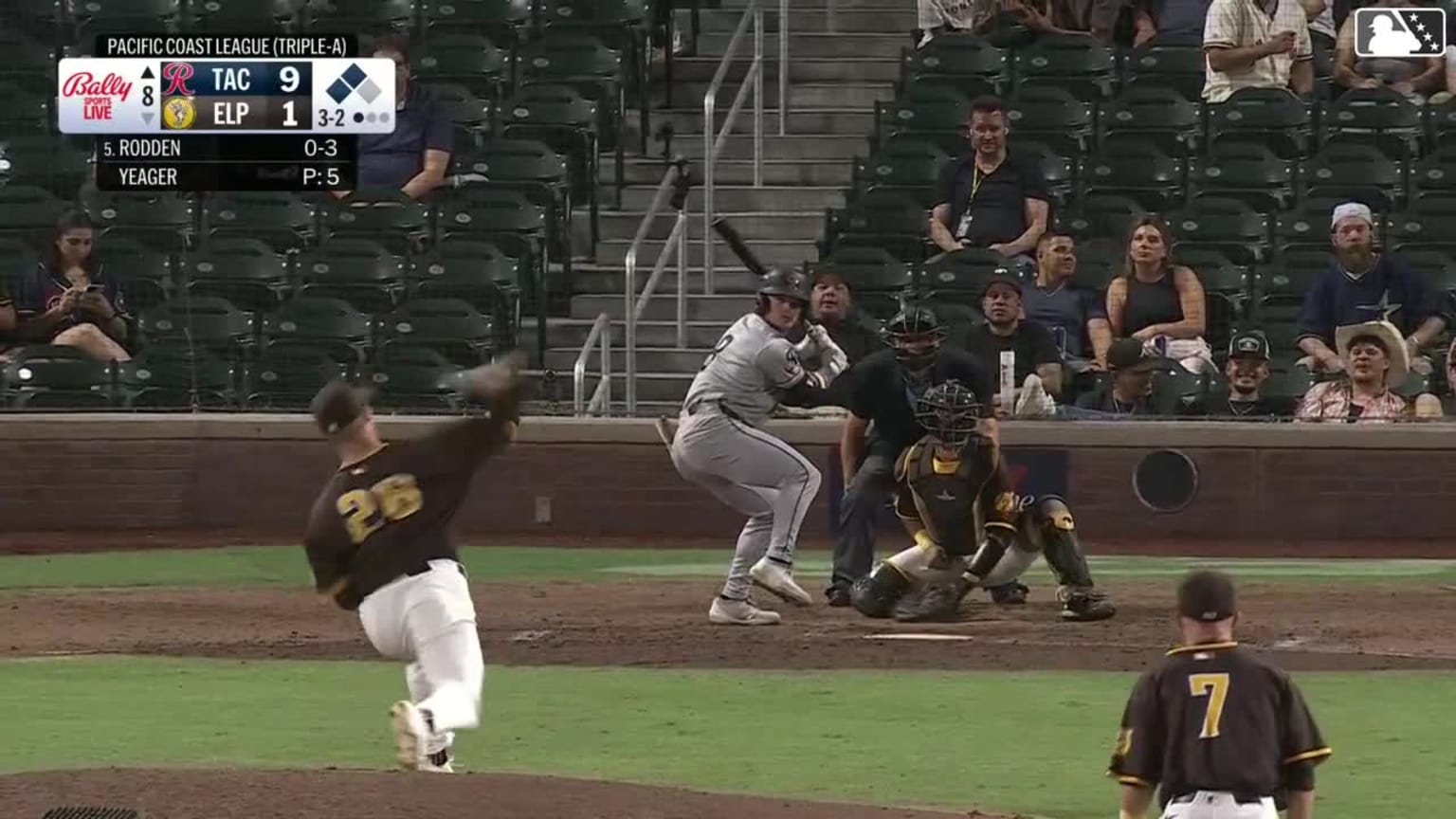 Brock Rodden homers (3) on a fly ball to center field. Alejo Lopez ...
