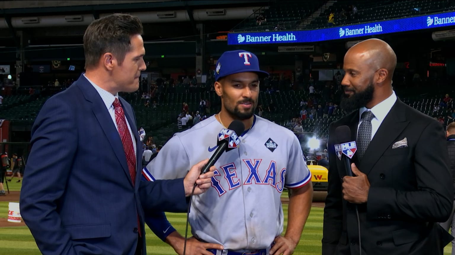 Marcus Semien speaks on stepping up in Game 4 victory | 11/01/2023 ...