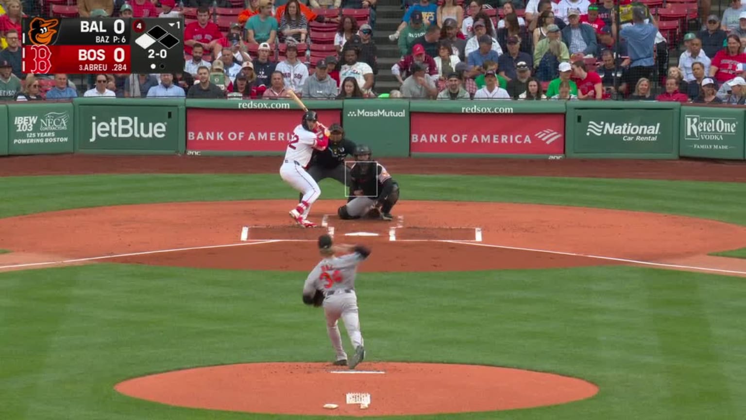 Wilyer Abreu out on a sacrifice fly to center fielder Leody Taveras ...