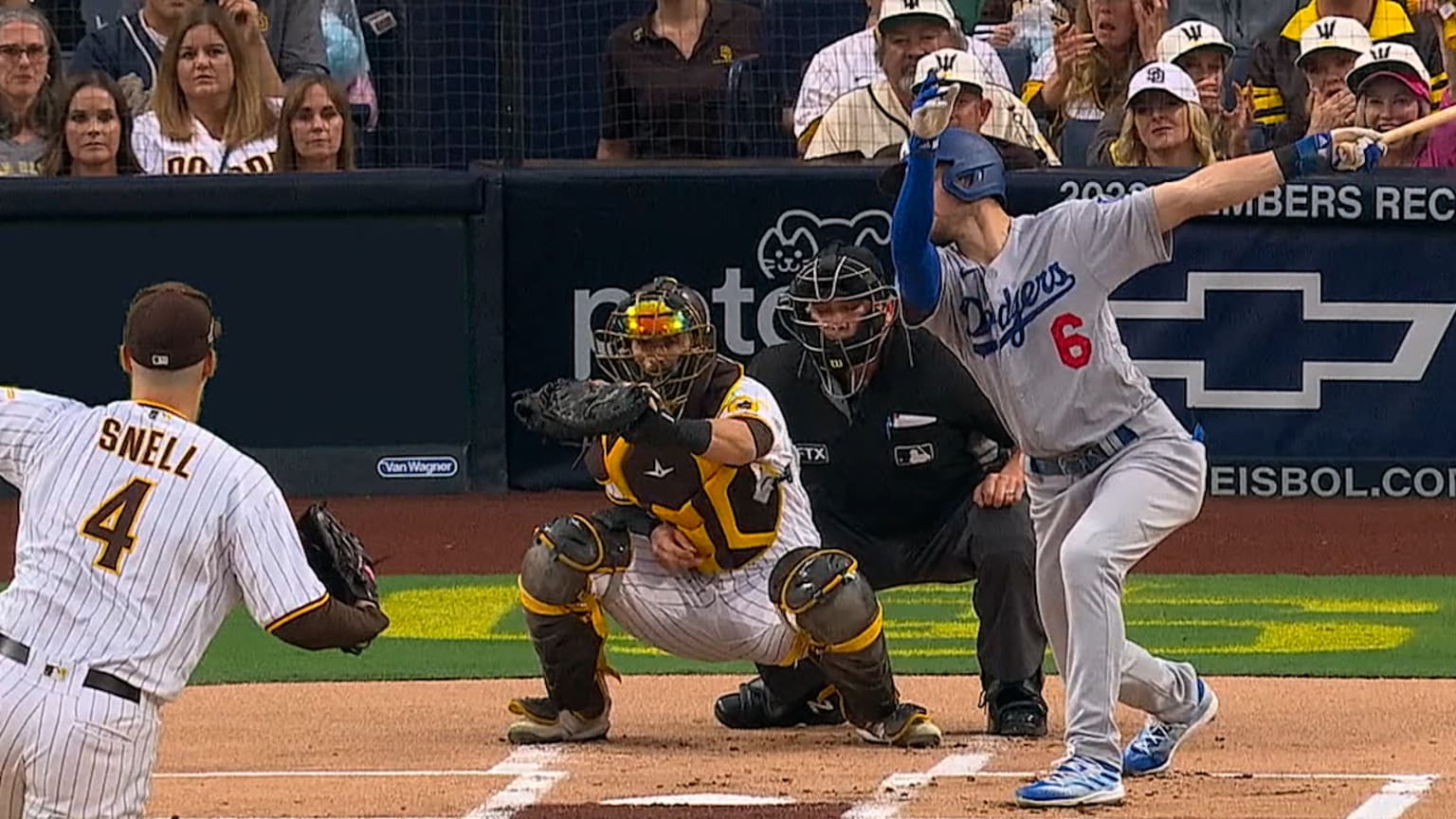 Blake Snell K's Trea Turner in the top of the 1st | 10/14/2022 | San ...