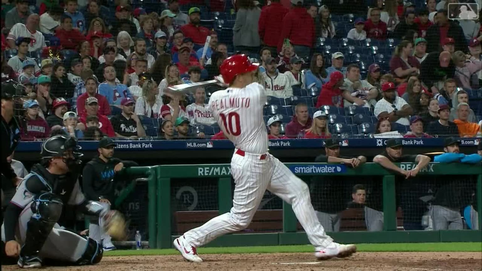 J.T. Realmuto's smacks an RBI double in the 9th | 04/11/2023 ...