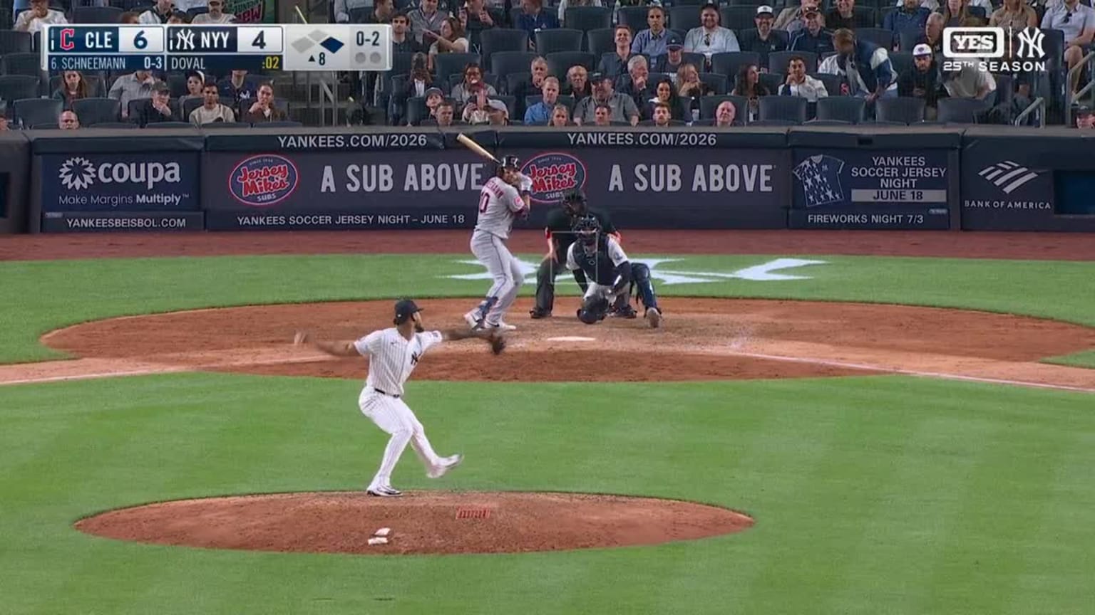 Camilo Doval Ball to Daniel Schneemann | 06/02/2026 | MLB.com