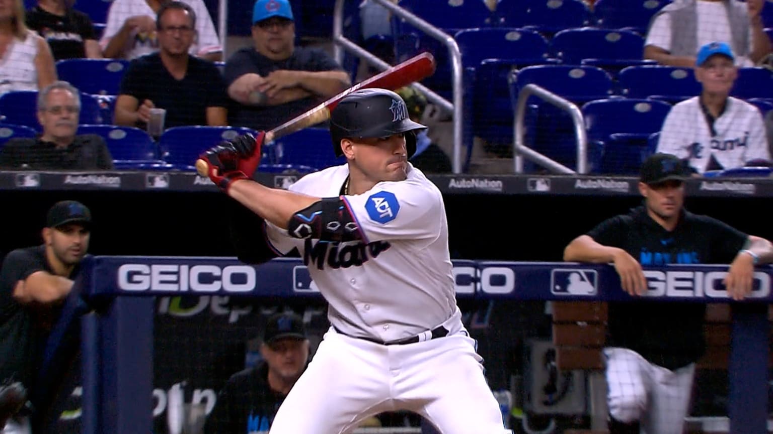 Nick Fortes sneaks a single into center field | 06/05/2023 | Miami Marlins