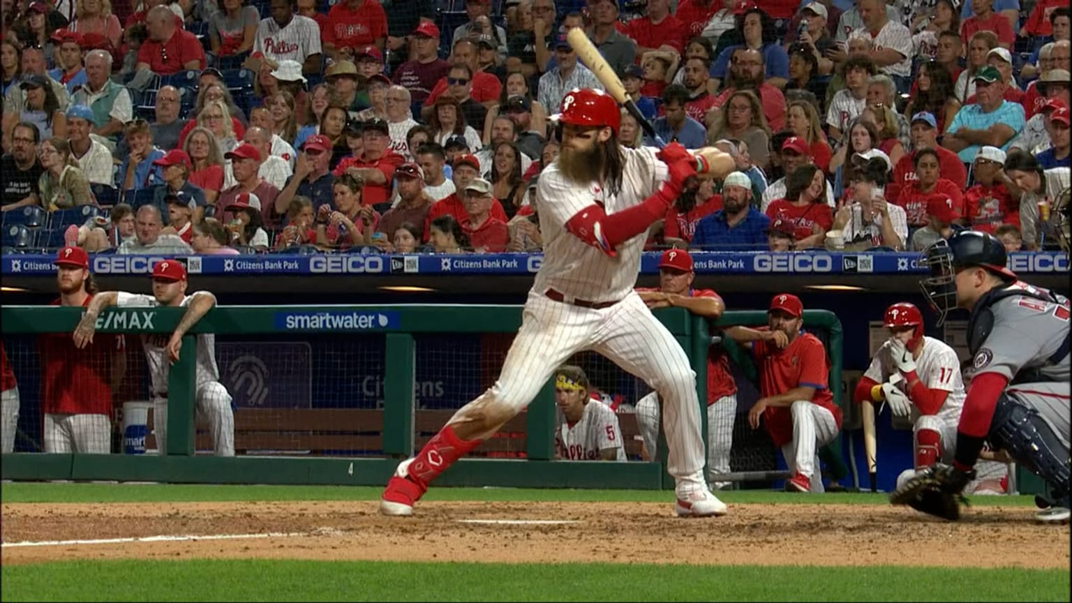 Marsh bangs an RBI double off the top of the wall | 09/10/2022 ...