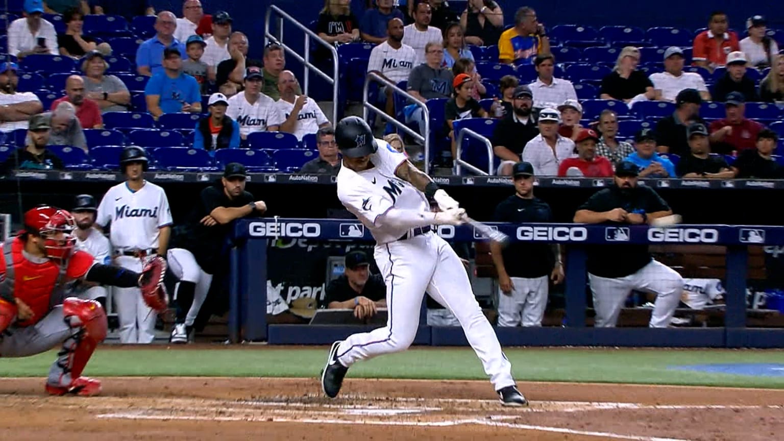Dane Myers smokes an RBI single to center field | 07/05/2023 | Miami ...