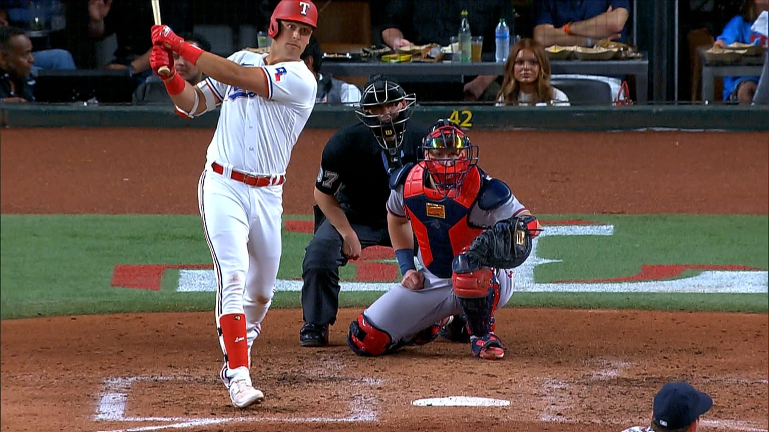 Nathaniel Lowe lines an RBI double to center field | 05/16/2023 | MLB.com