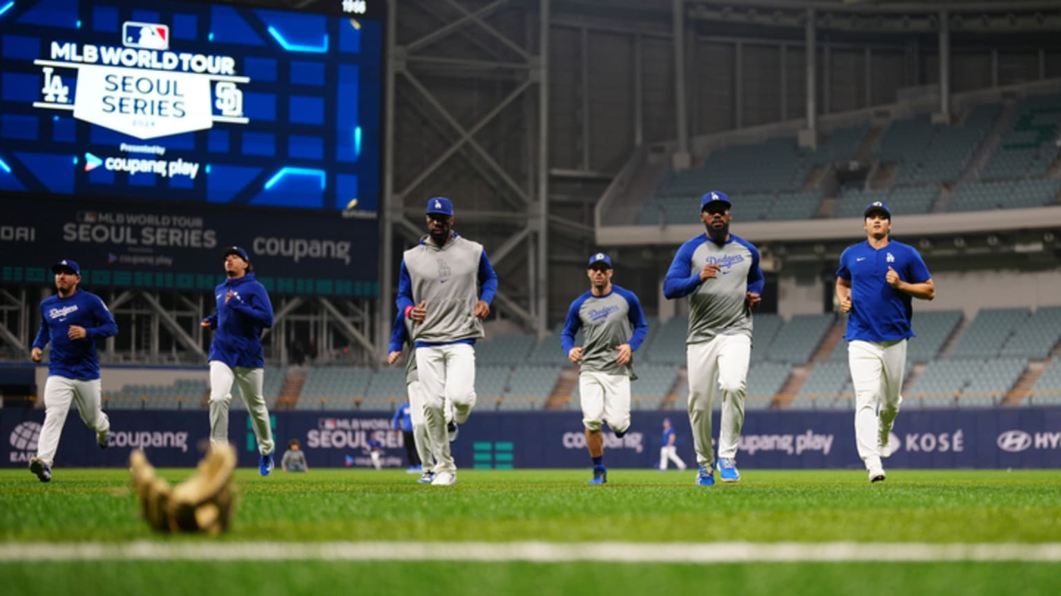 The Dodgers take the field for a workout in Seoul | 03/15/2024 | Los ...