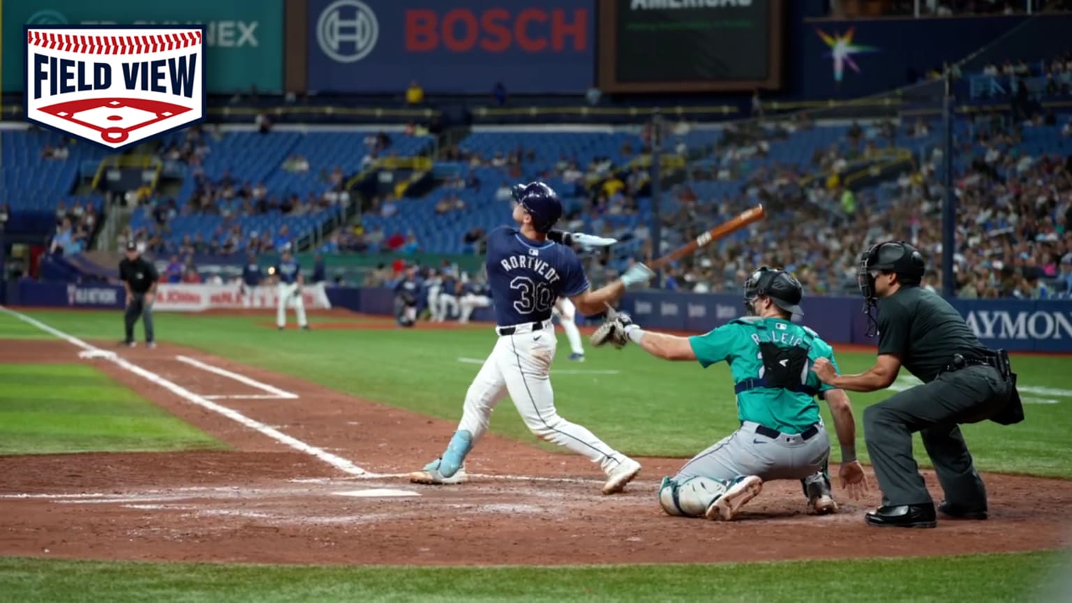 Field View: Ben Rortvedt's two-run home run | 06/25/2024 | Tampa Bay Rays