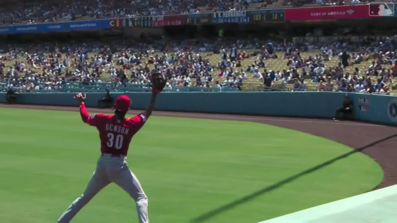 Will Benson makes a tremendous leaping catch in left | 07/30/2023 ...