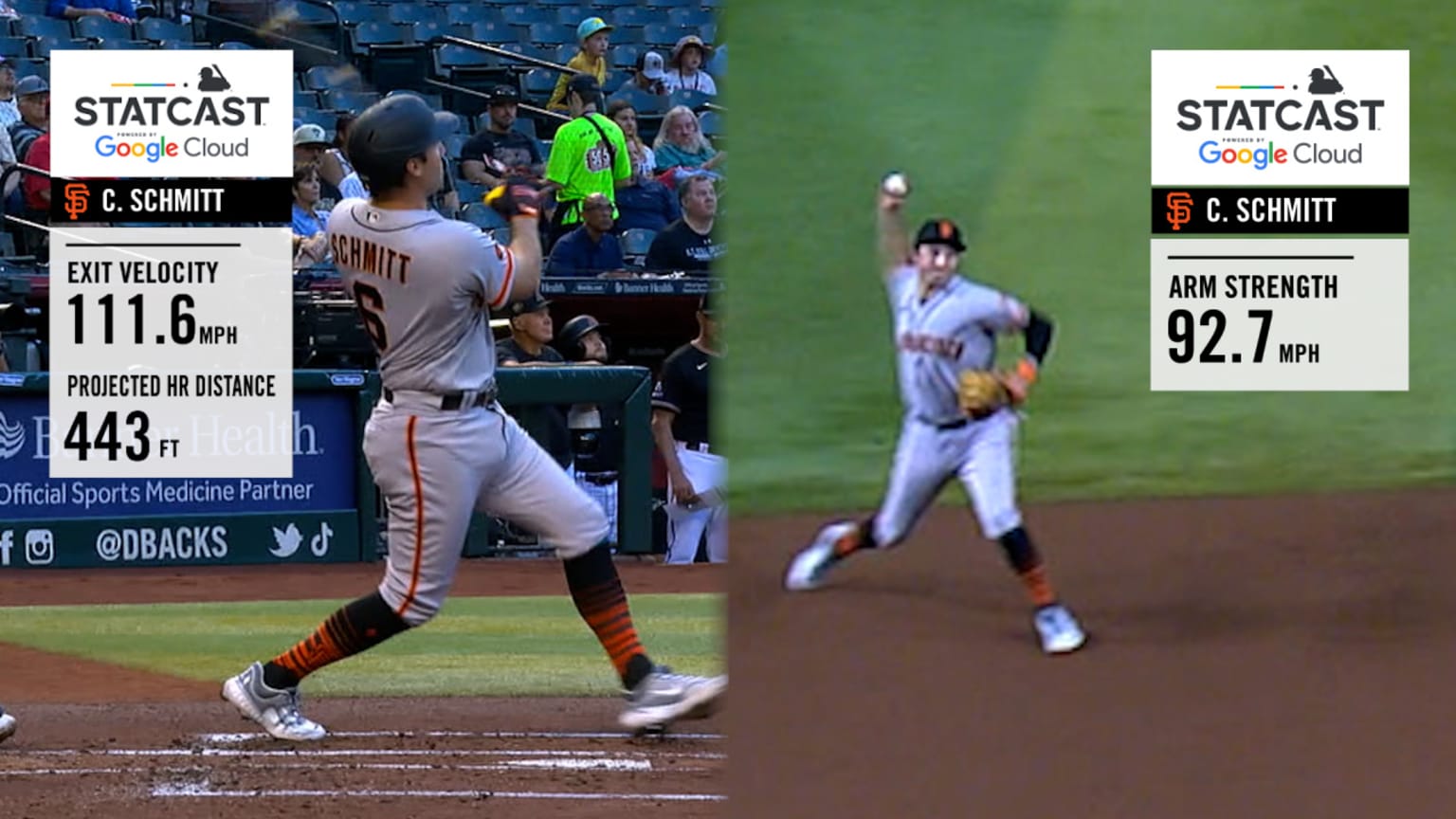 Casey Schmitt shows off his power, arm, and speed | 05/11/2023 | New ...