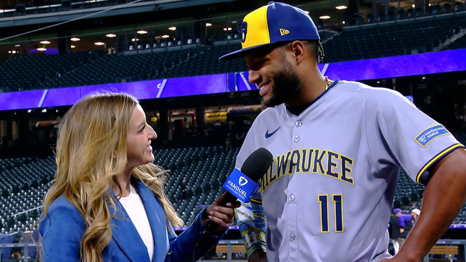 Jackson Chourio on first-pitch home run | 09/04/2025 | Los Brewers de ...