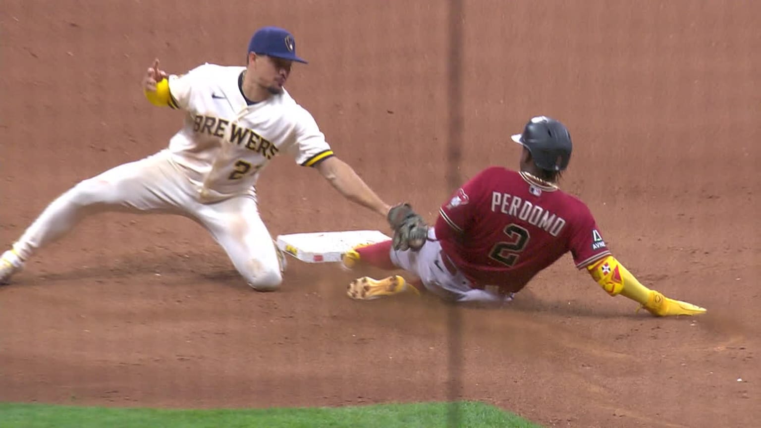 Adames tags out Perdomo after review in the 9th | 06/20/2023 | San ...
