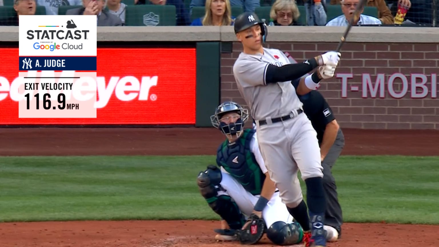 Aaron Judge belts a 116.9 mph homer to left field | 05/29/2023 | San ...