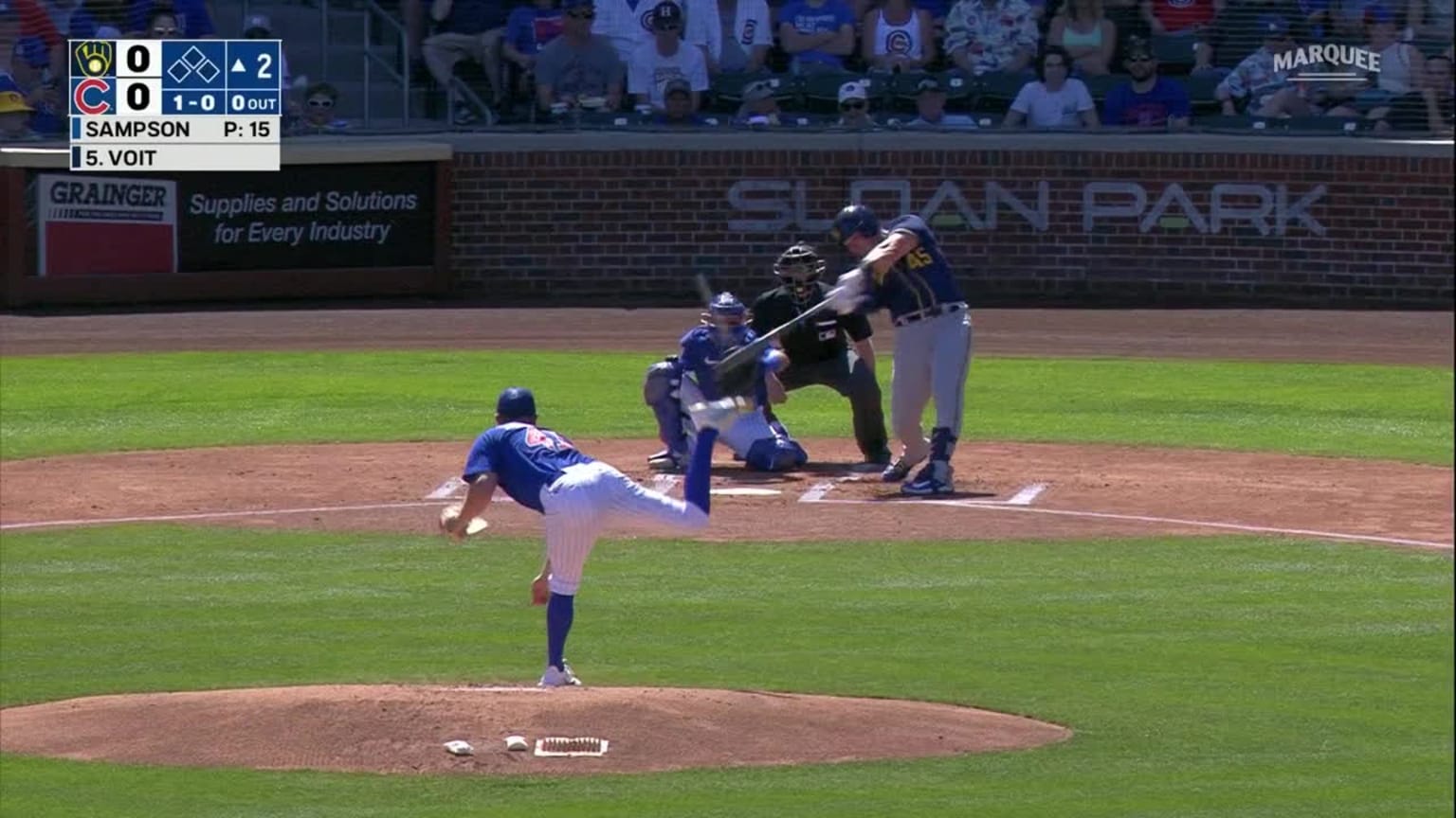 Luke Voit slugs a solo home run | 03/12/2023 | Milwaukee Brewers