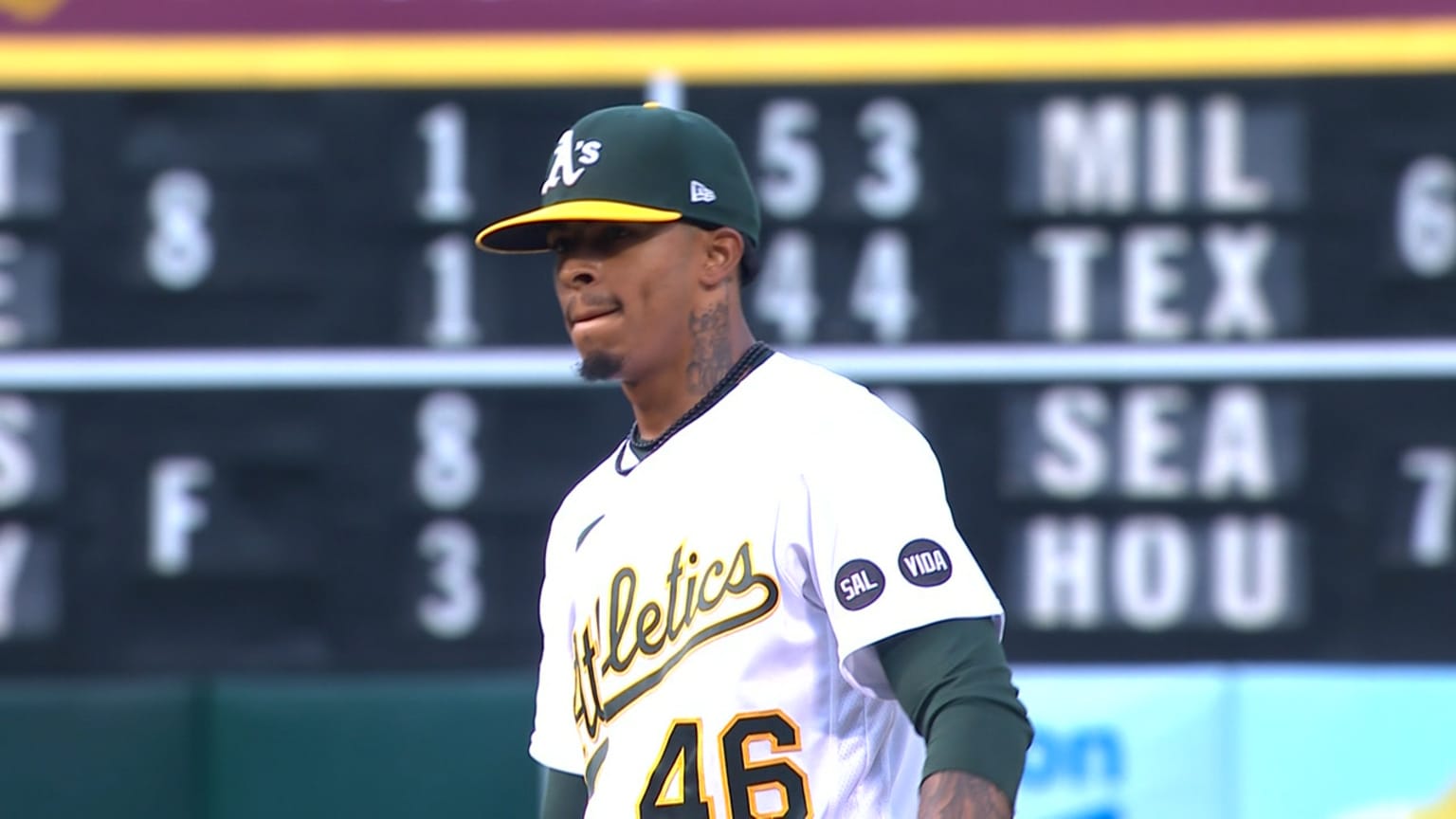 Luis Medina strikes out Jordan Westburg in the 2nd | 08/18/2023 | Athletics