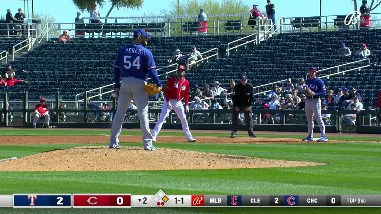 Martín Pérez fans one batter over three innings | 02/27/2023 | Texas ...