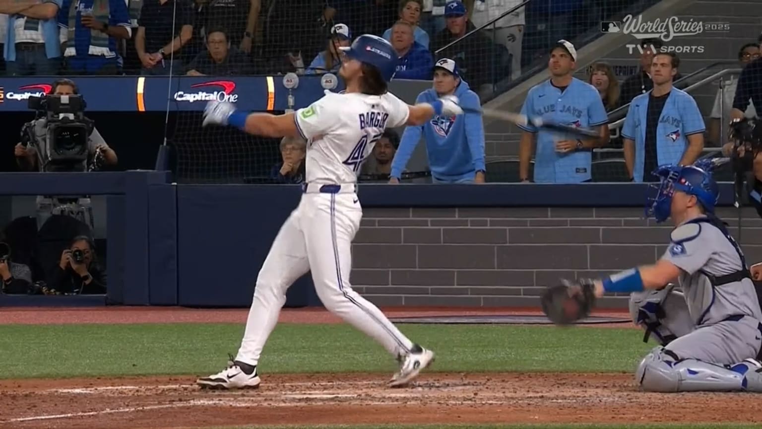 French call of Addison Barger's Game 1 grand slam | 10/24/2025 | MLB.com