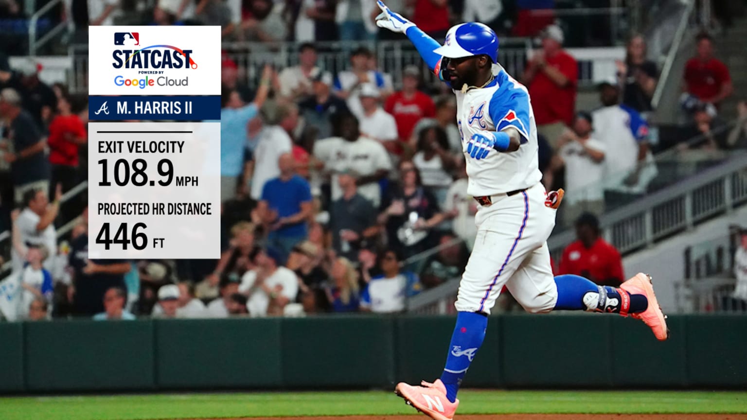 Michael Harris II hammers 446-foot home run | 04/19/2025 | Atlanta Braves