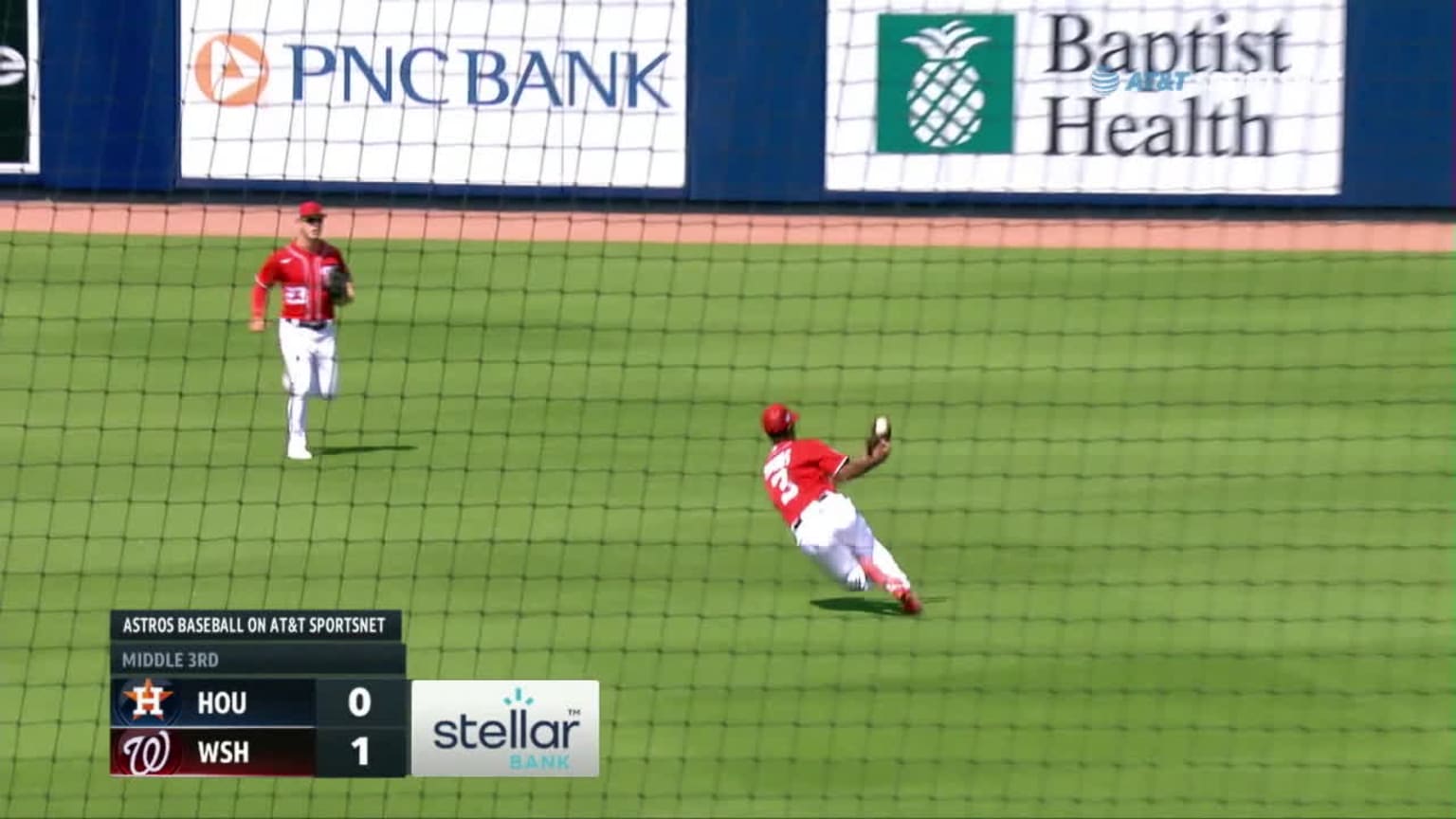 Downs' impressive over the shoulder grab | 02/26/2023 | Washington Nationals