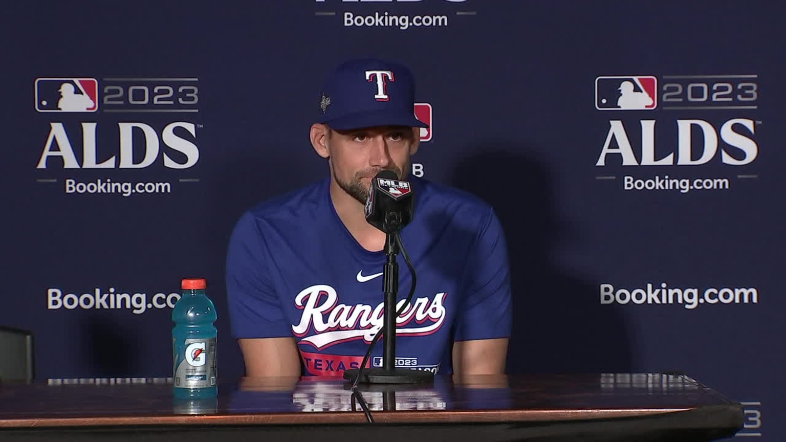 Nathan Eovaldi discusses the Orioles' offense | 10/08/2023 | Texas Rangers