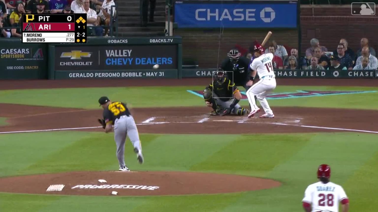 Mike Burrows K's Gabriel Moreno | 05/27/2025 | Pittsburgh Pirates