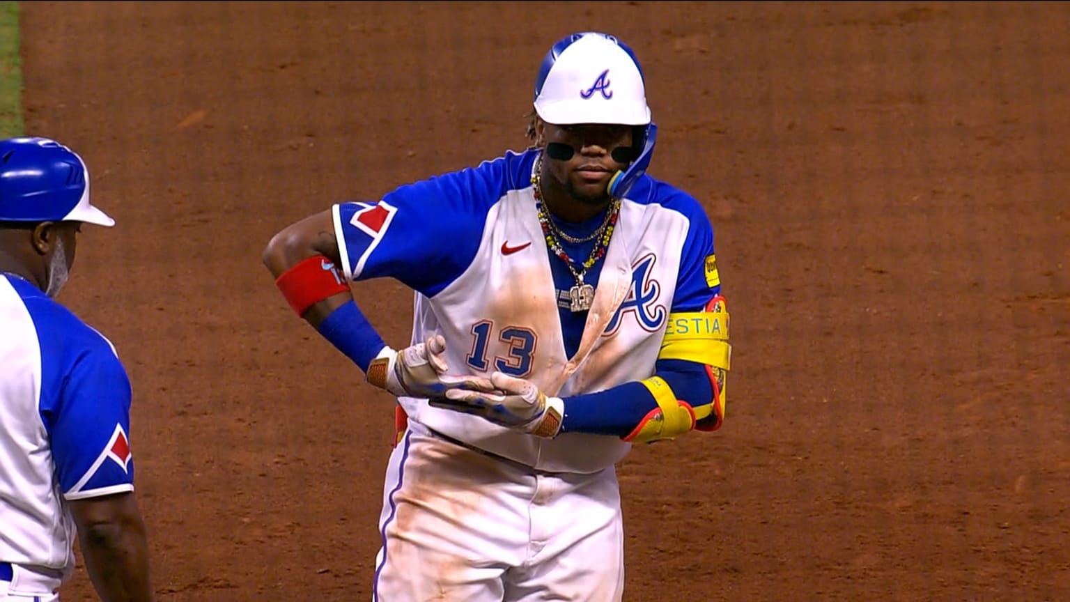 Ronald Acuña Jr. hits an RBI single to right field | 09/09/2023 ...