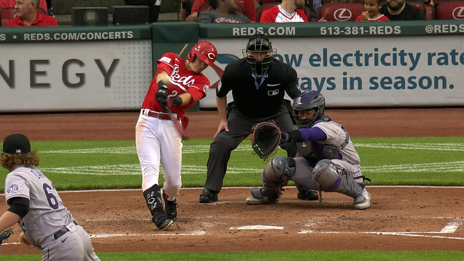 TJ Friedl hits a three-run home run to right-center | 06/20/2023 | Cincinnati Reds