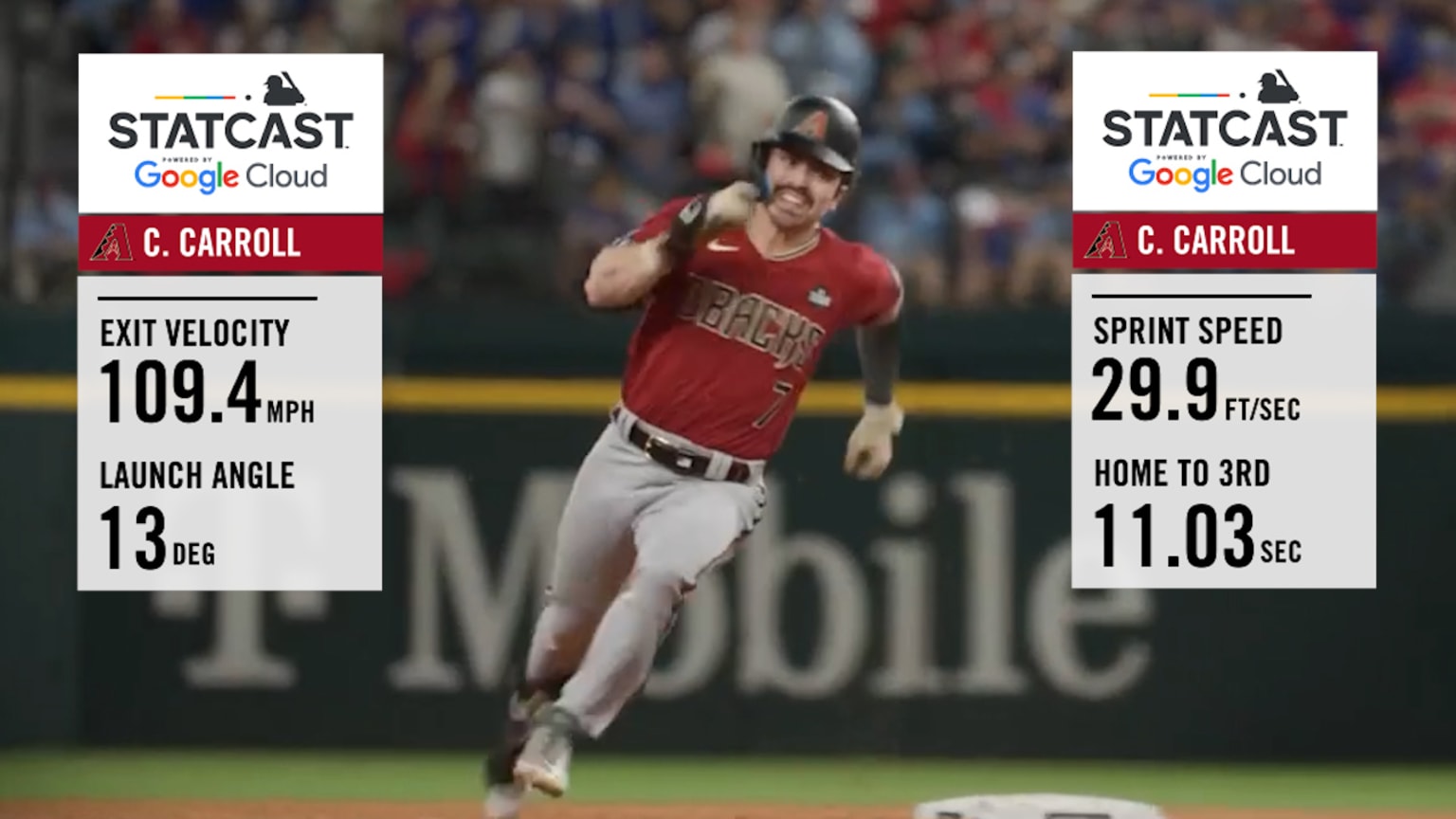 Corbin Carroll sprints for triple, scores run | 10/27/2023 | Arizona ...