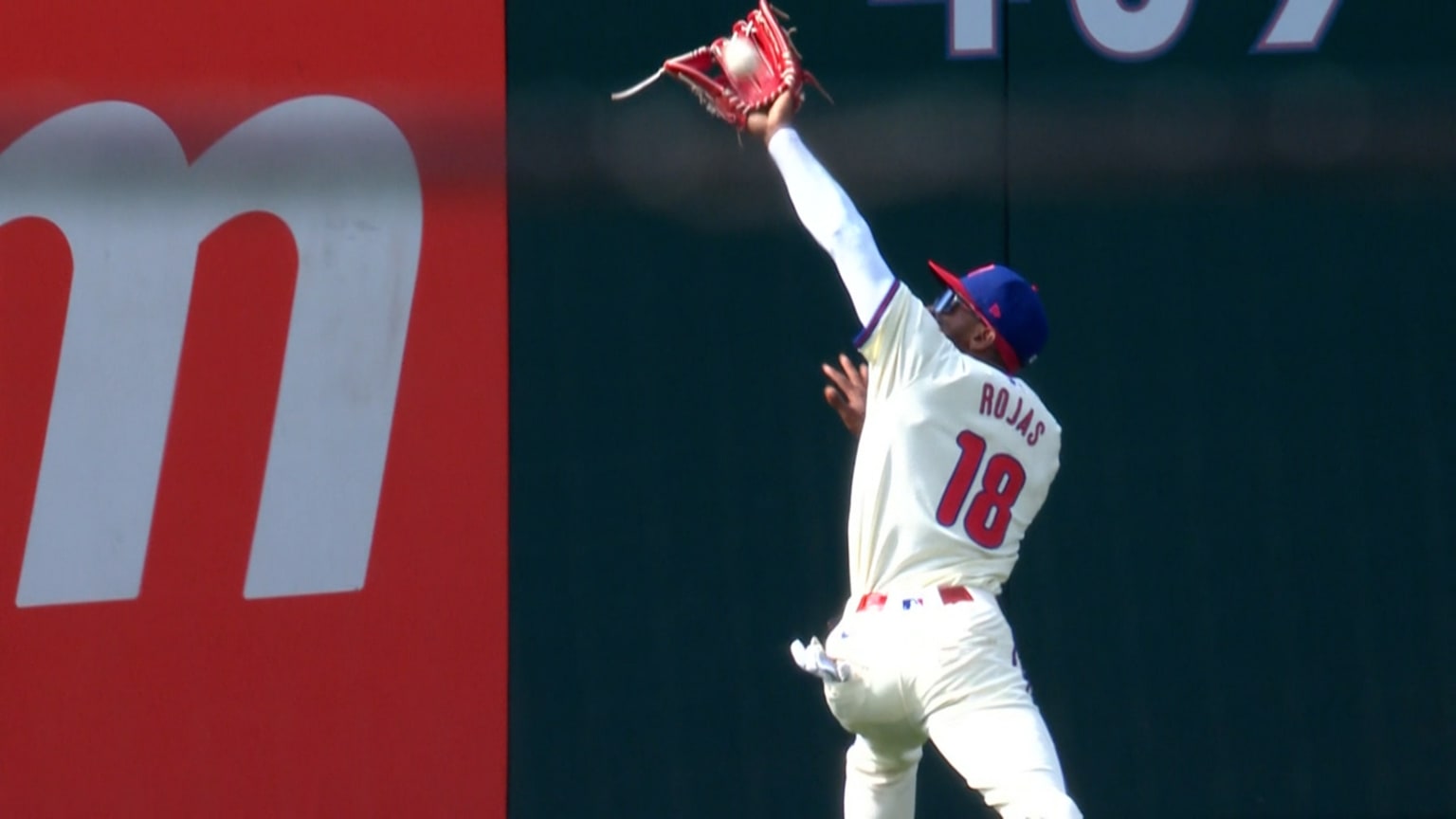 Johan Rojas makes a great reaching grab | 07/13/2024 | Philadelphia ...