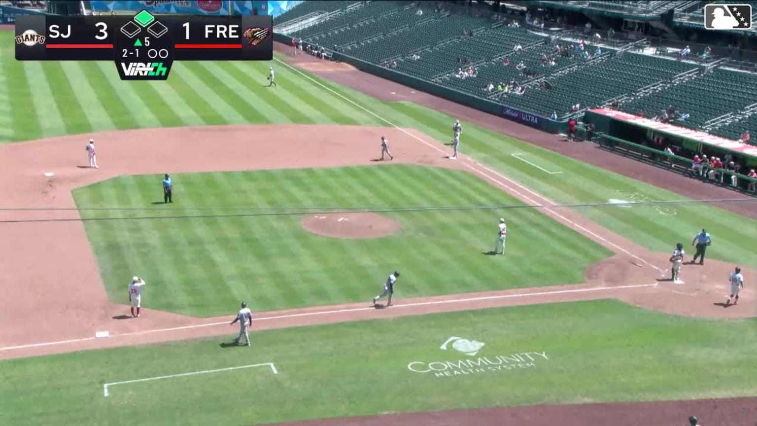 Jhonny Level singles on a ground ball to shortstop Ashly Andujar ...