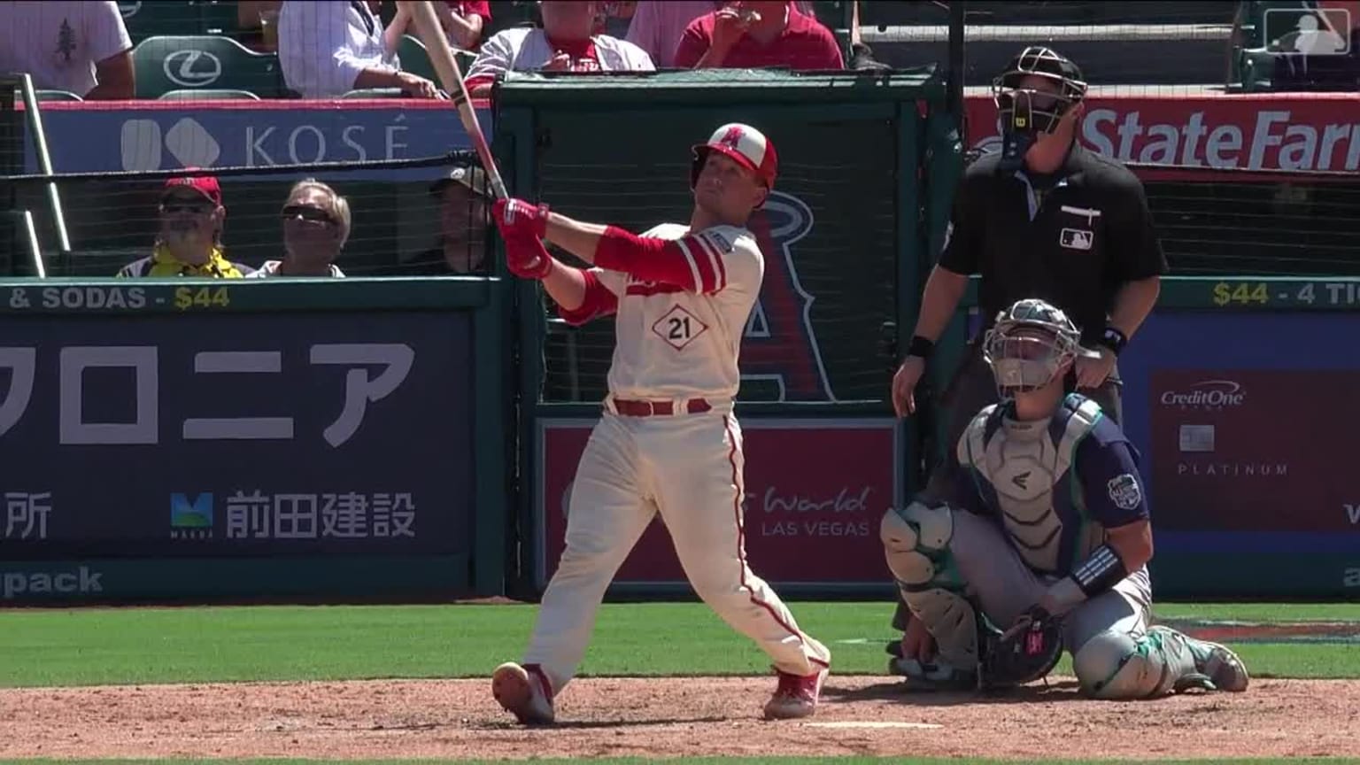 Matt Thaiss hits a game-tying homer in the 7th inning | 08/06/2023 ...