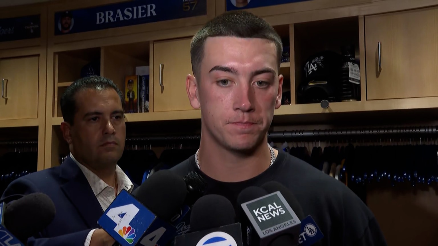 Bobby Miller discusses start, falling behind, loss | 10/09/2023 | Los ...