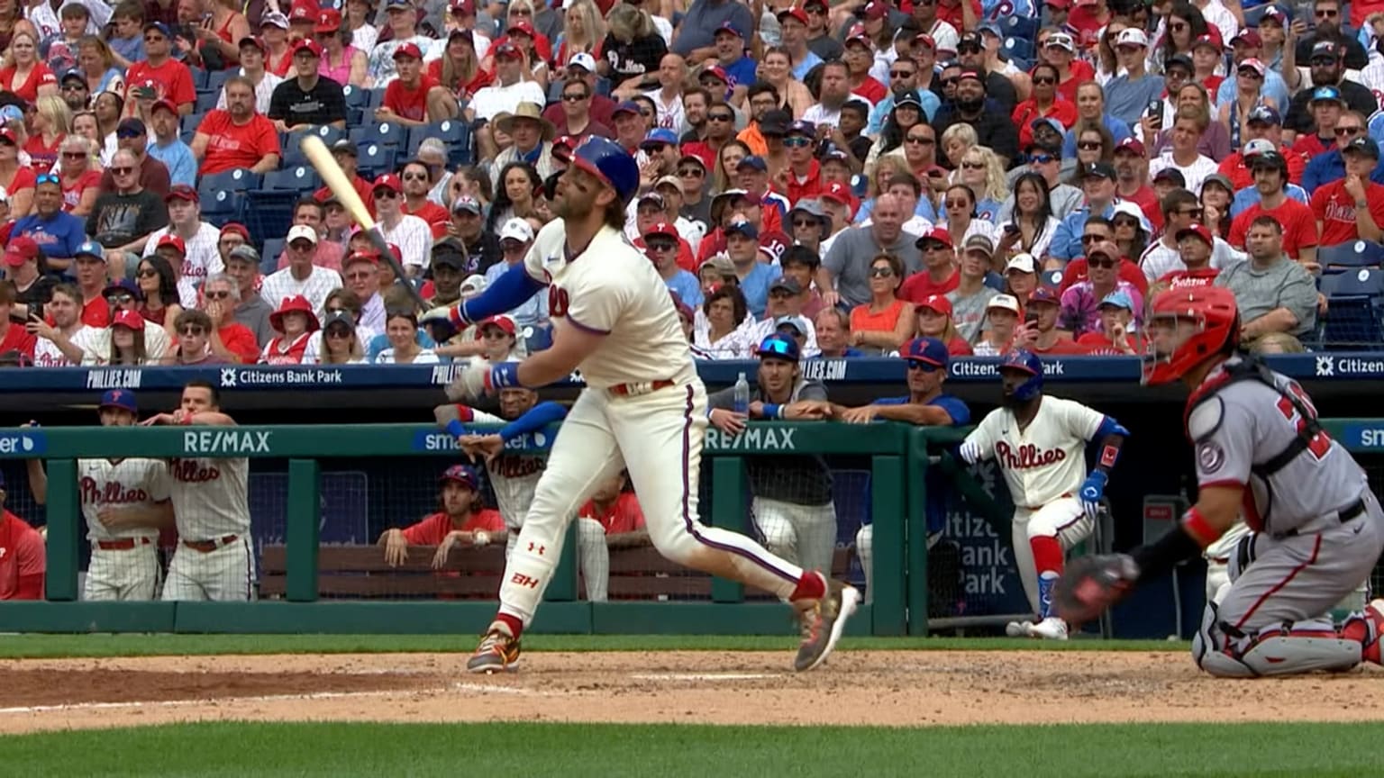 Bryce Harper bloops an RBI single to left field | 07/01/2023 ...