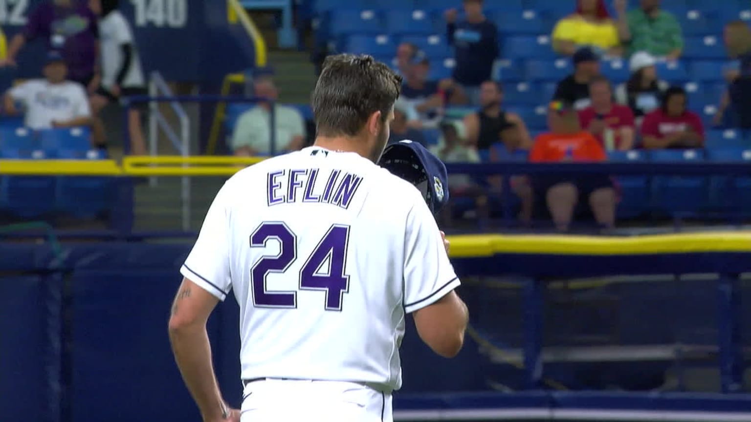Zach Eflin fans seven batters through six frames | 06/23/2023 | Tampa ...