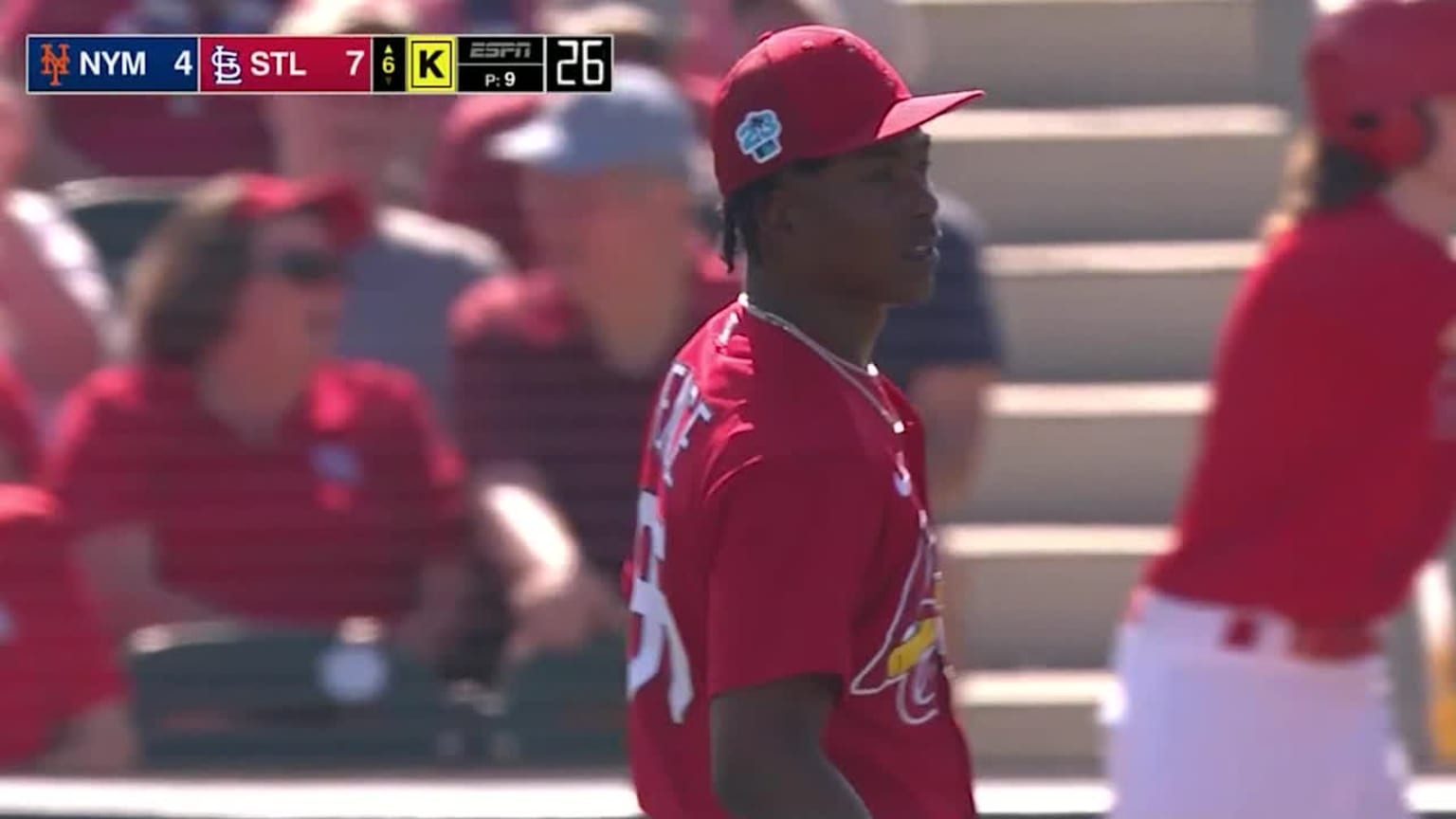 Tink Hence K's Tim Locastro in the top of the 6th | 02/27/2023 | St ...