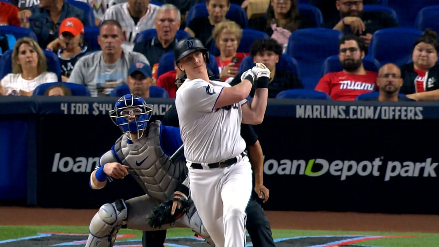 Garret Cooper lines an RBI single to left field | 06/19/2023 | Miami ...