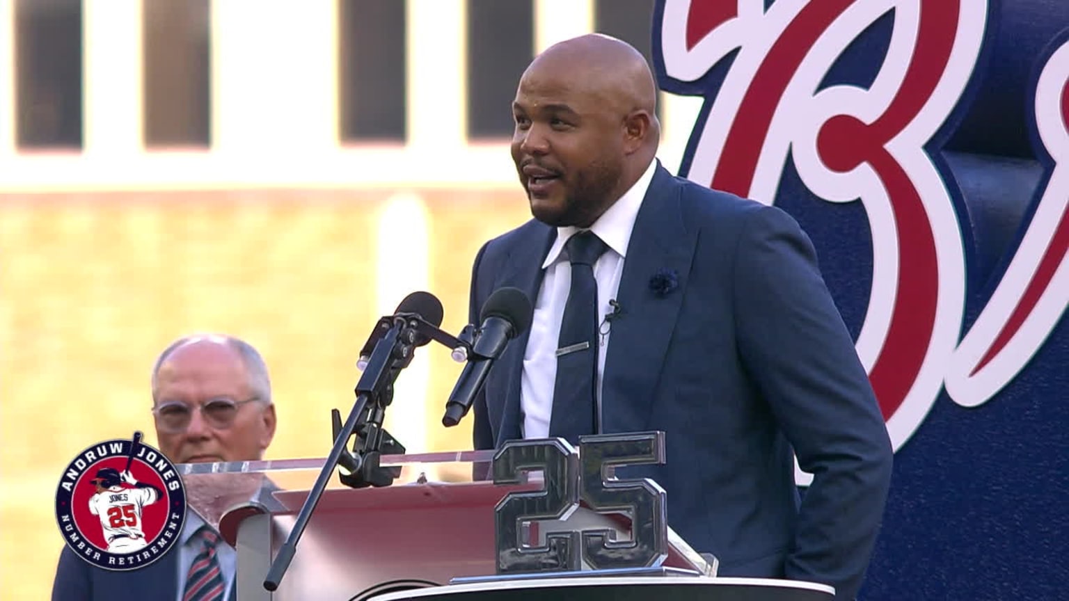 Braves retire Andruw Jones' number before game | 09/09/2023 | Atlanta ...