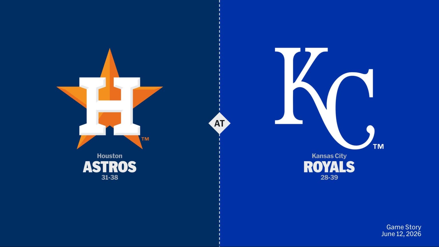 Astros at Royals - June 12, 2026: Title Slate | 06/10/2026 | MLB.com