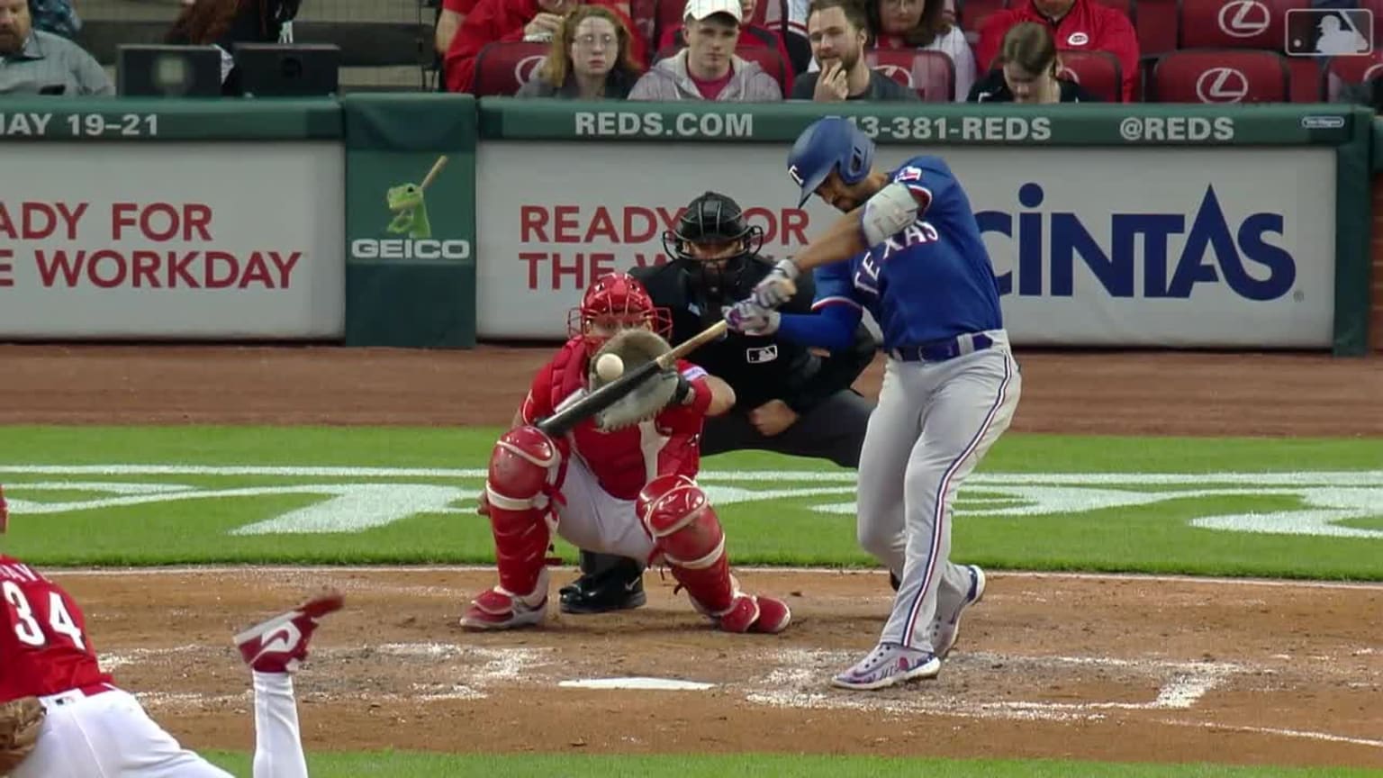 Marcus Semien lifts a solo home run to left field | 04/25/2023 | Texas ...
