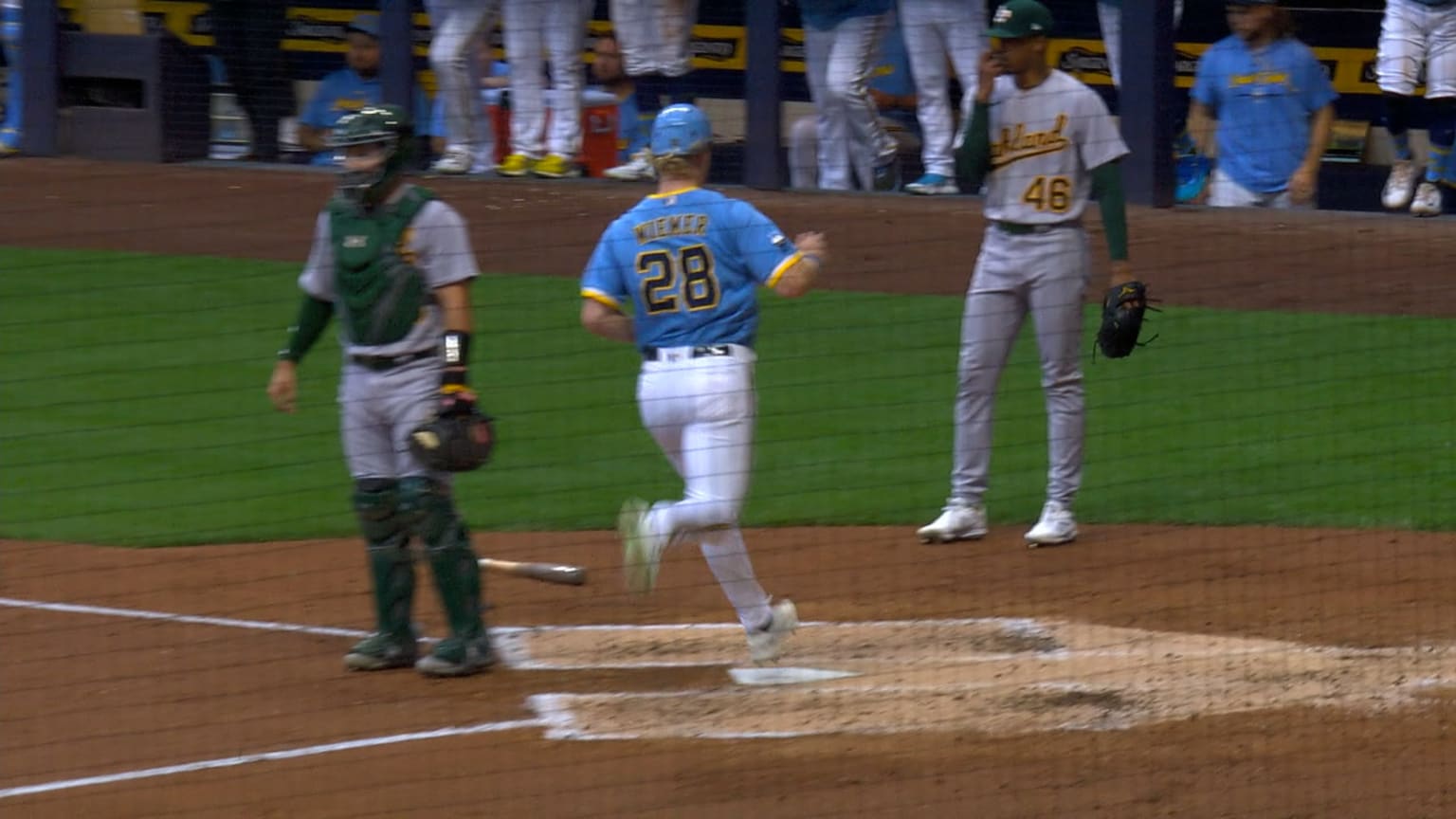Blake Perkins hits an RBI double to left field | 06/09/2023 | Milwaukee ...