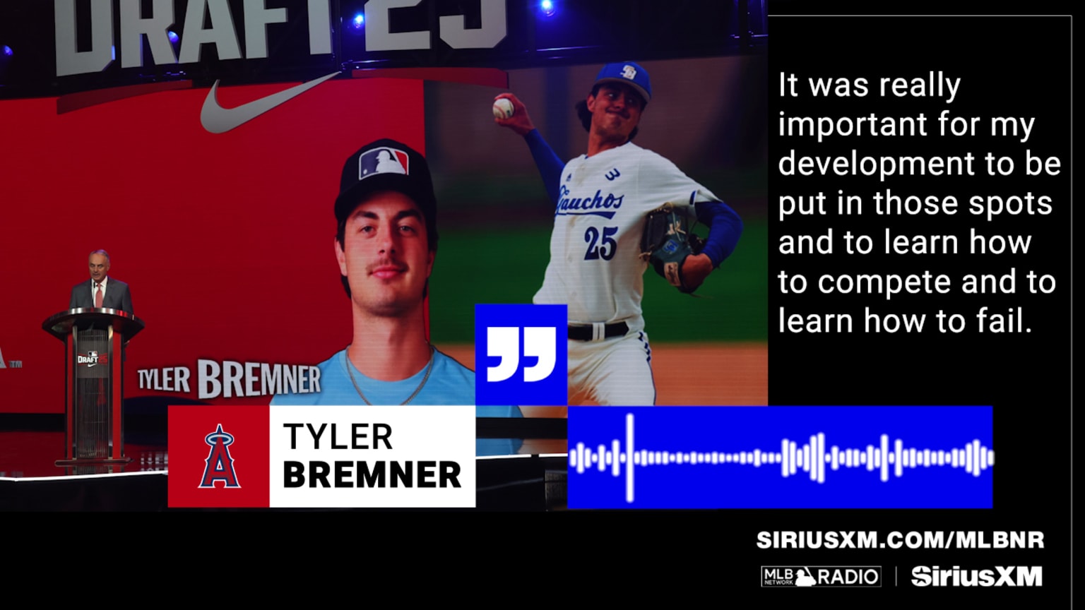 Tyler Bremner on being drafted by the Angels in 2025 | 07/27/2025 | Los ...