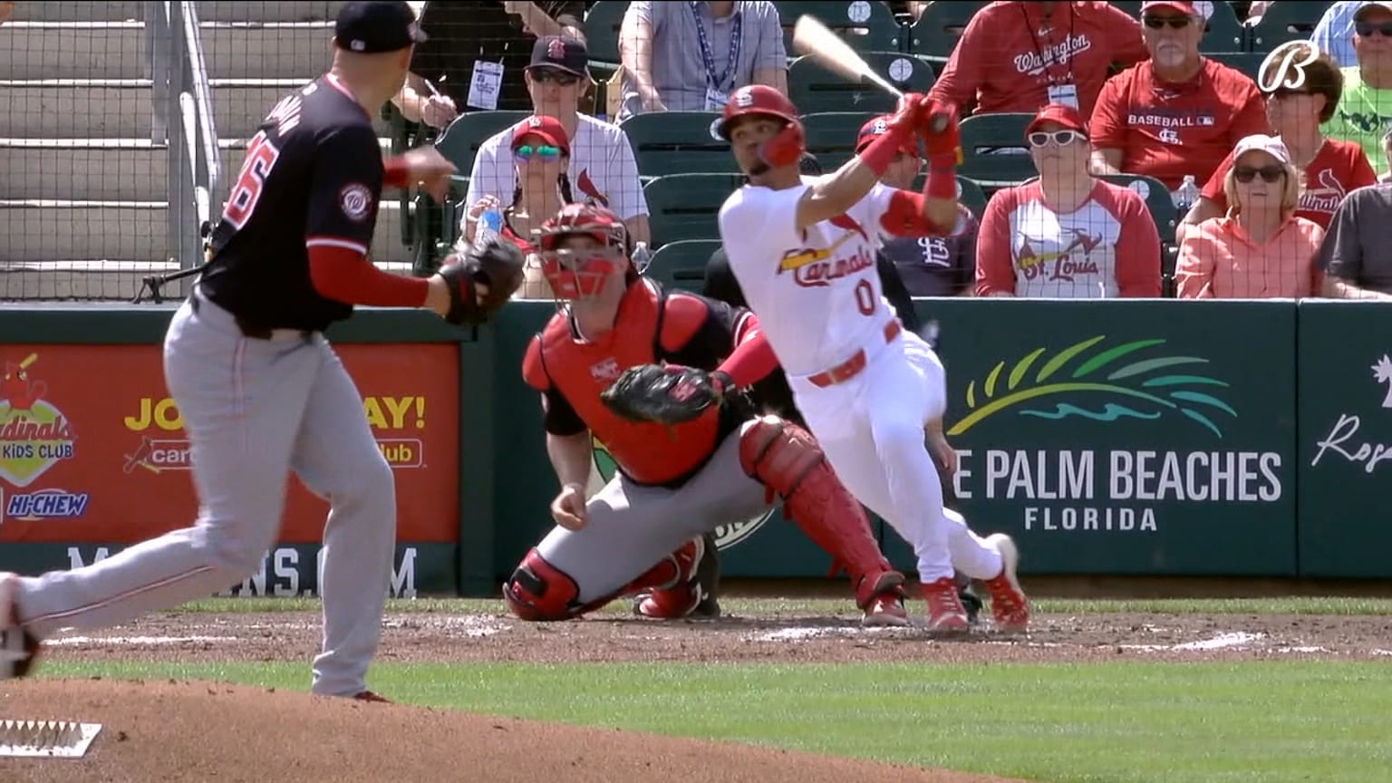 Masyn Winn slices a double to right field in the 2nd | 02/29/2024 | St ...