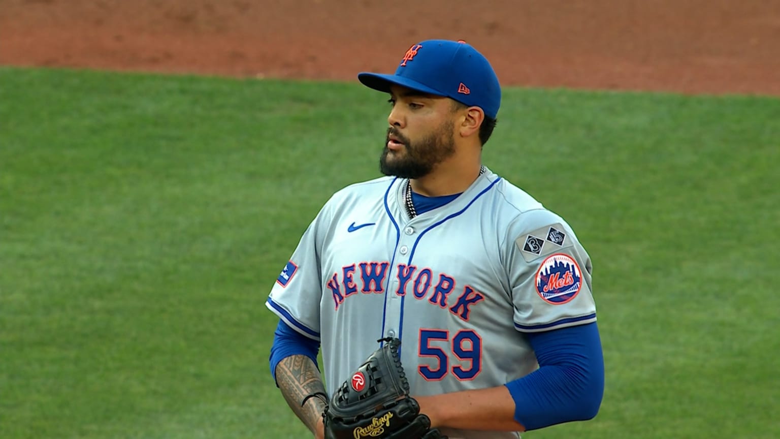 Sean Manaea fans Cal Raleigh | 08/10/2024 | New York Mets