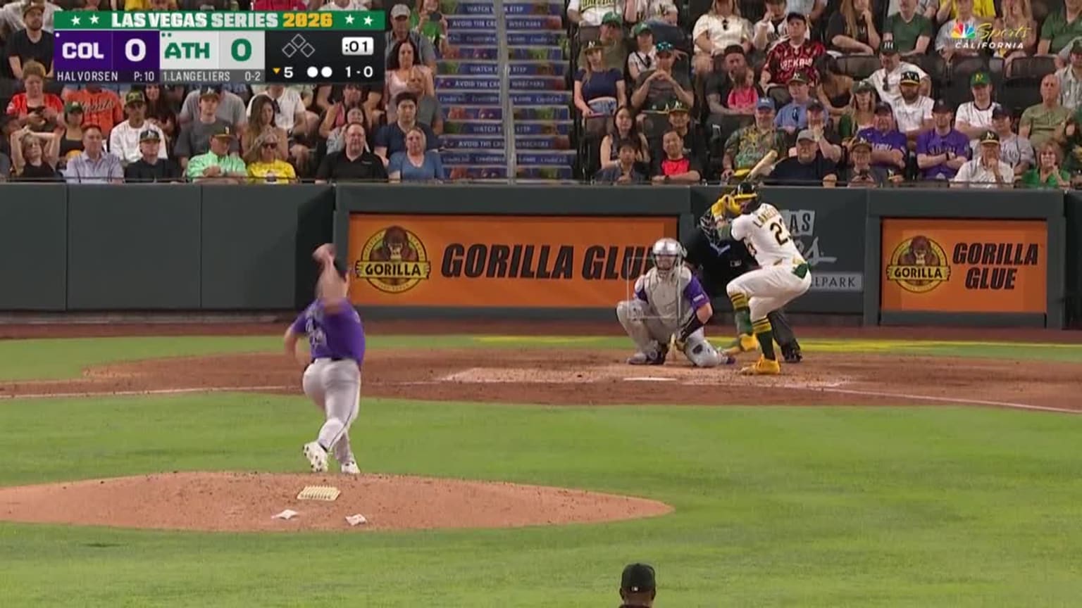 Seth Halvorsen In play, run(s) to Shea Langeliers | 06/12/2026 | MLB.com